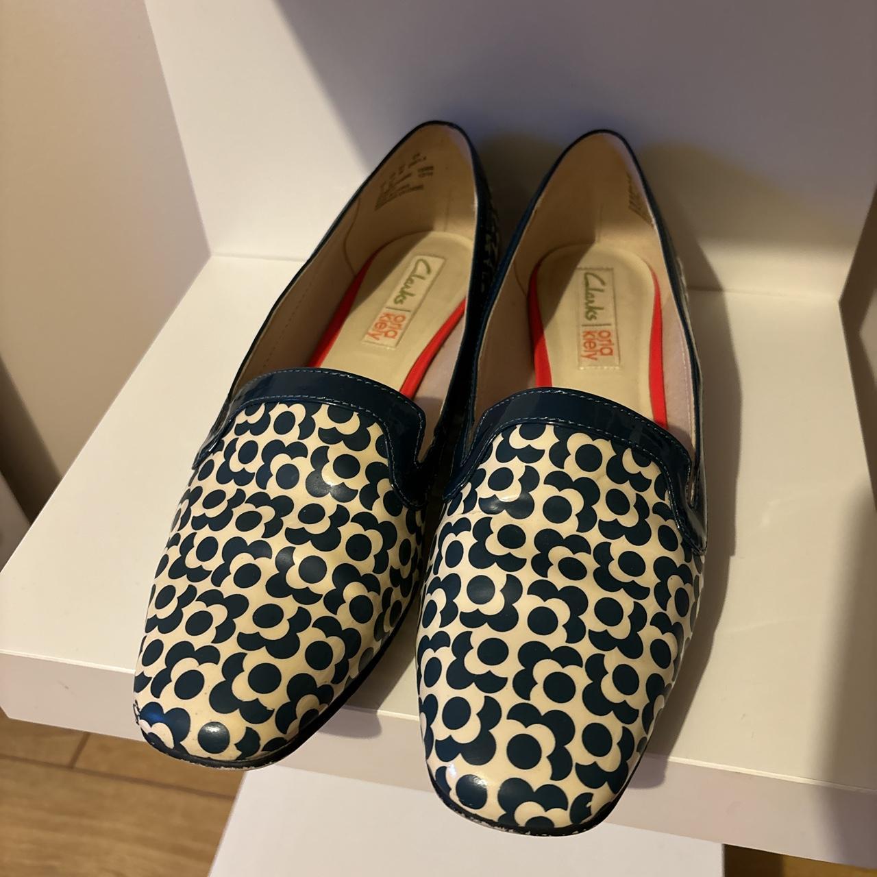 Clarks x Orla Kiely Loafers Size - UK 5/ EU 38 Worn... - Depop