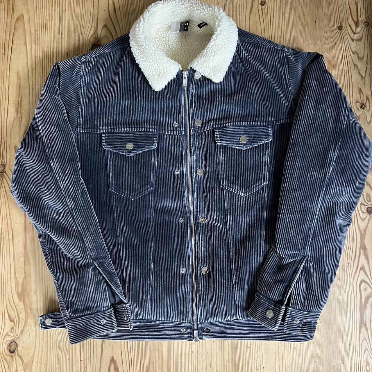Kith Corduroy Laight Jacket Dark Indigo Blue Small.... - Depop