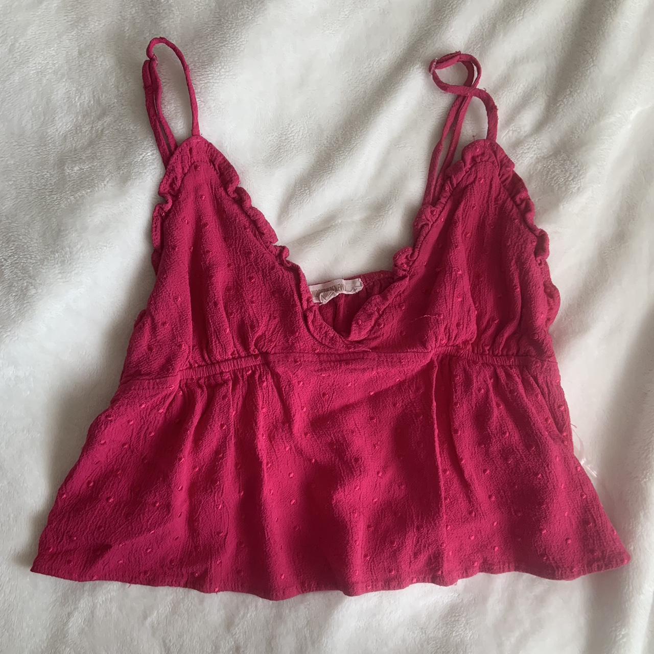 fusha crop tank top from princess polly #pink #crop... - Depop