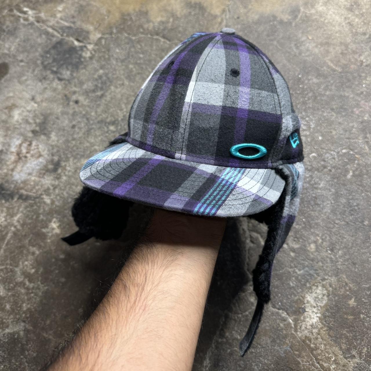 Sick Vintage Oakley Trapper Hat Good Colors 7... - Depop