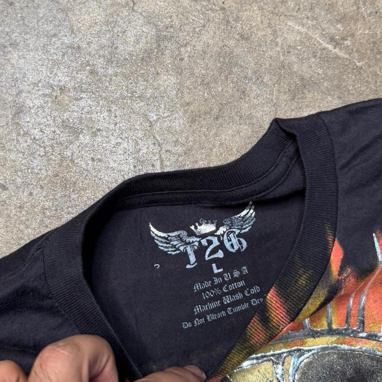 Y2K Grunge Jesus Christ Big Print T Shirt Brand... | Depop