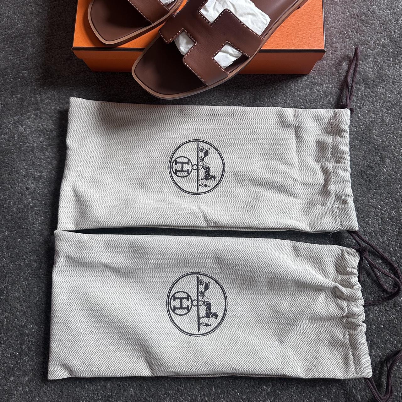 Hermès Oran tan brown leather sandals - size 40 / 7.... - Depop