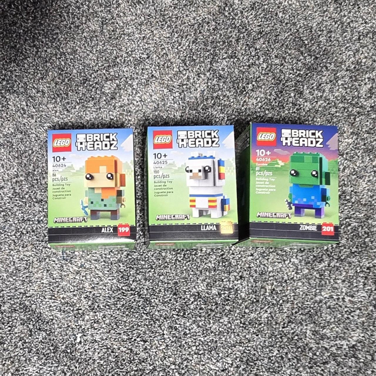 LOT OF 3 LEGO MINECRAFT BRICKHEADZ 1 Zombie... - Depop