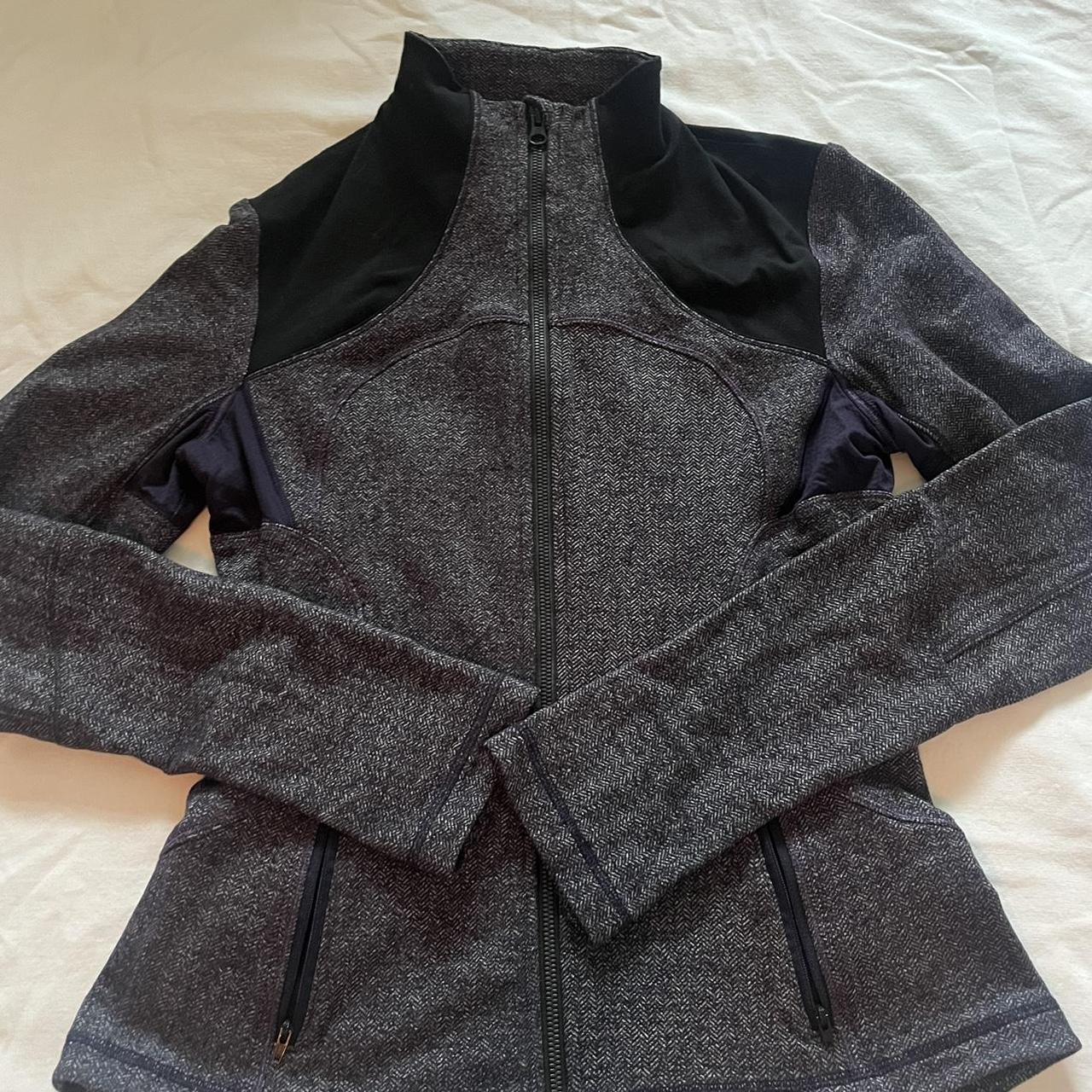 lulu grey define jacket! size 10 but fits me who is... - Depop