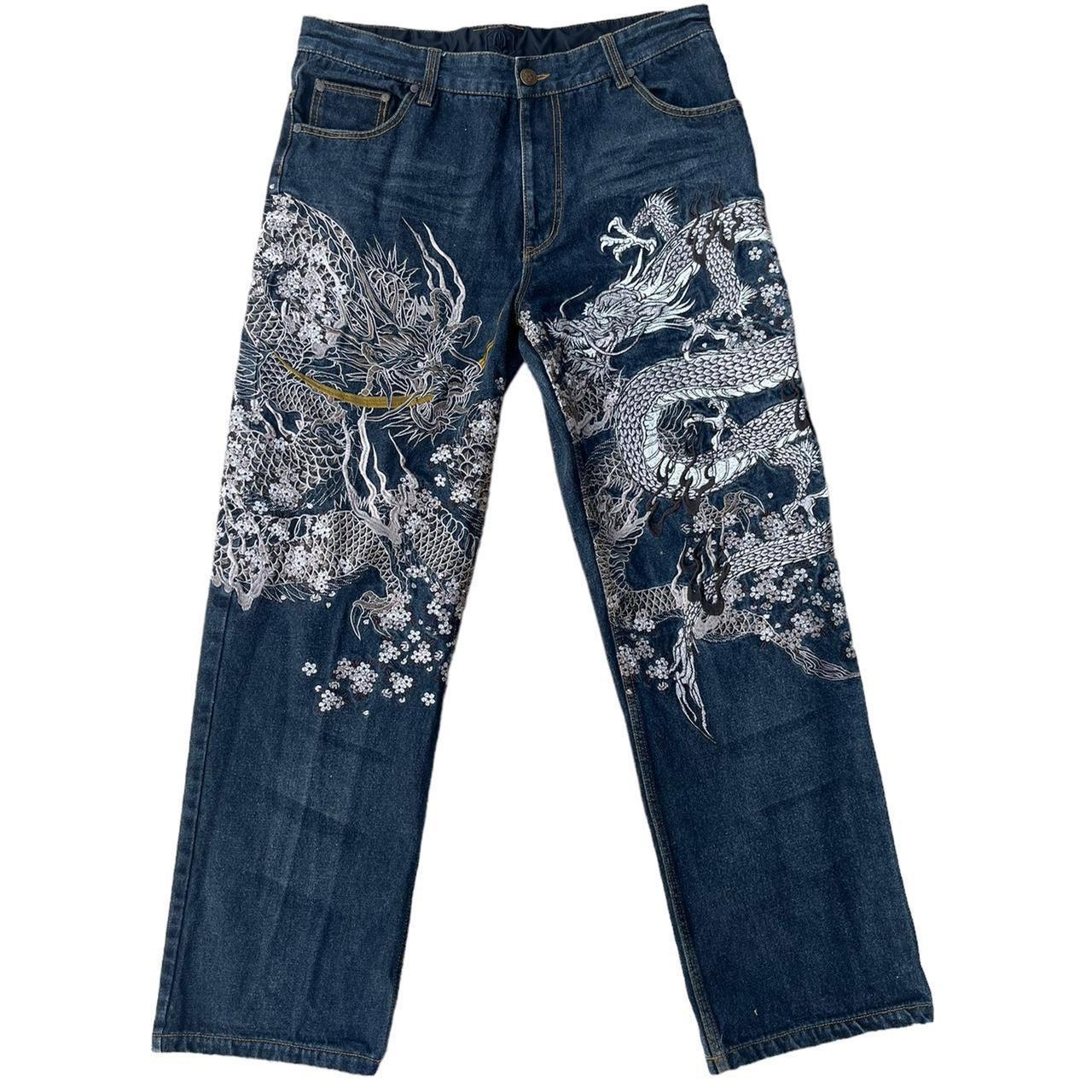 The Japanese tradition jeans -absolutely crazy... - Depop