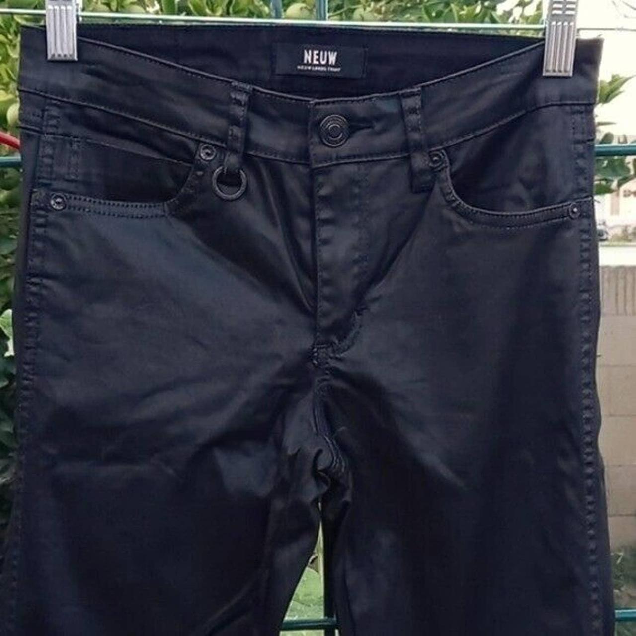 NEUW Razor Skinny Black Coated Pants - 8R Feels... - Depop