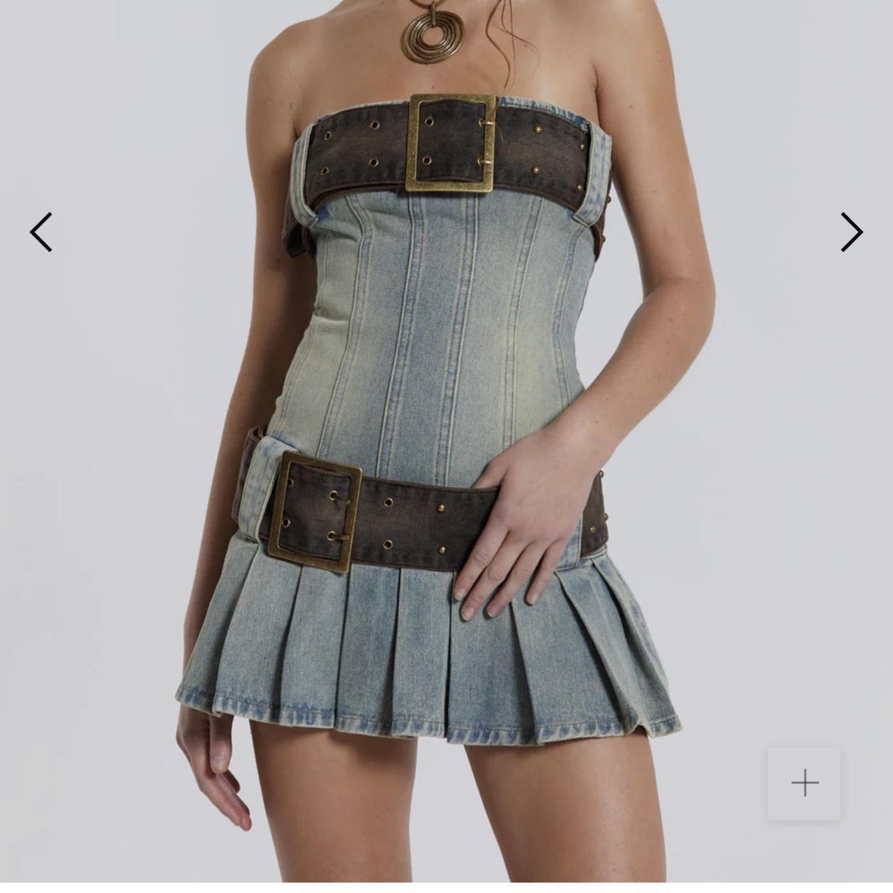 Jaded London Women's Blue Dress | Depop