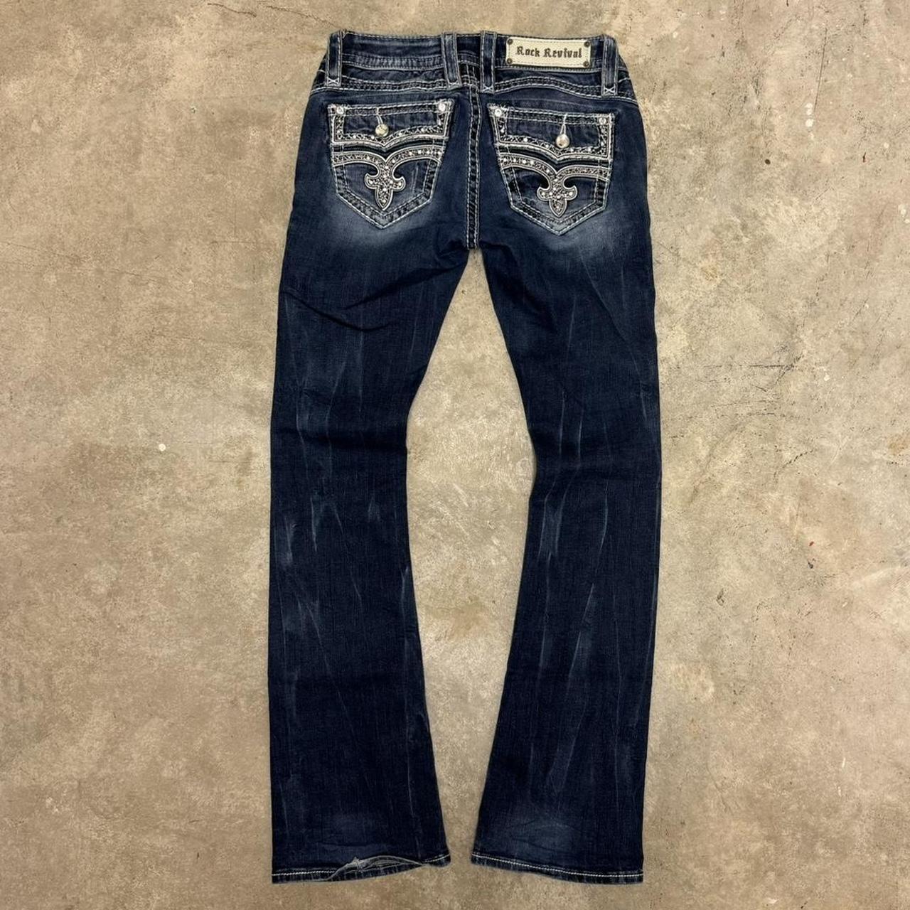 Y2K Rock Revival Boot Cut Jeans • Size 25... - Depop
