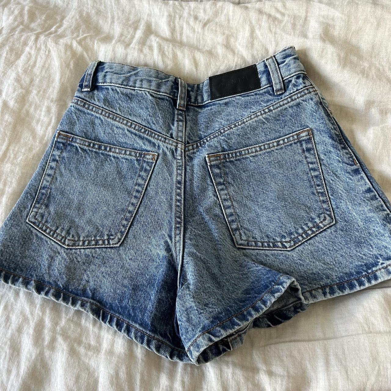Glassons high waisted denim mini shorts. Size AU 6 - Depop