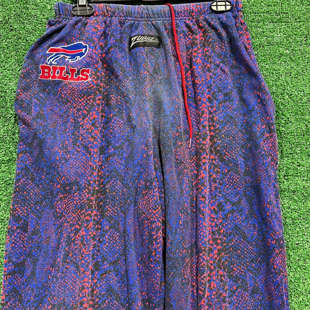 Vintage buffalo bills Zubaz sweat pants size... - Depop