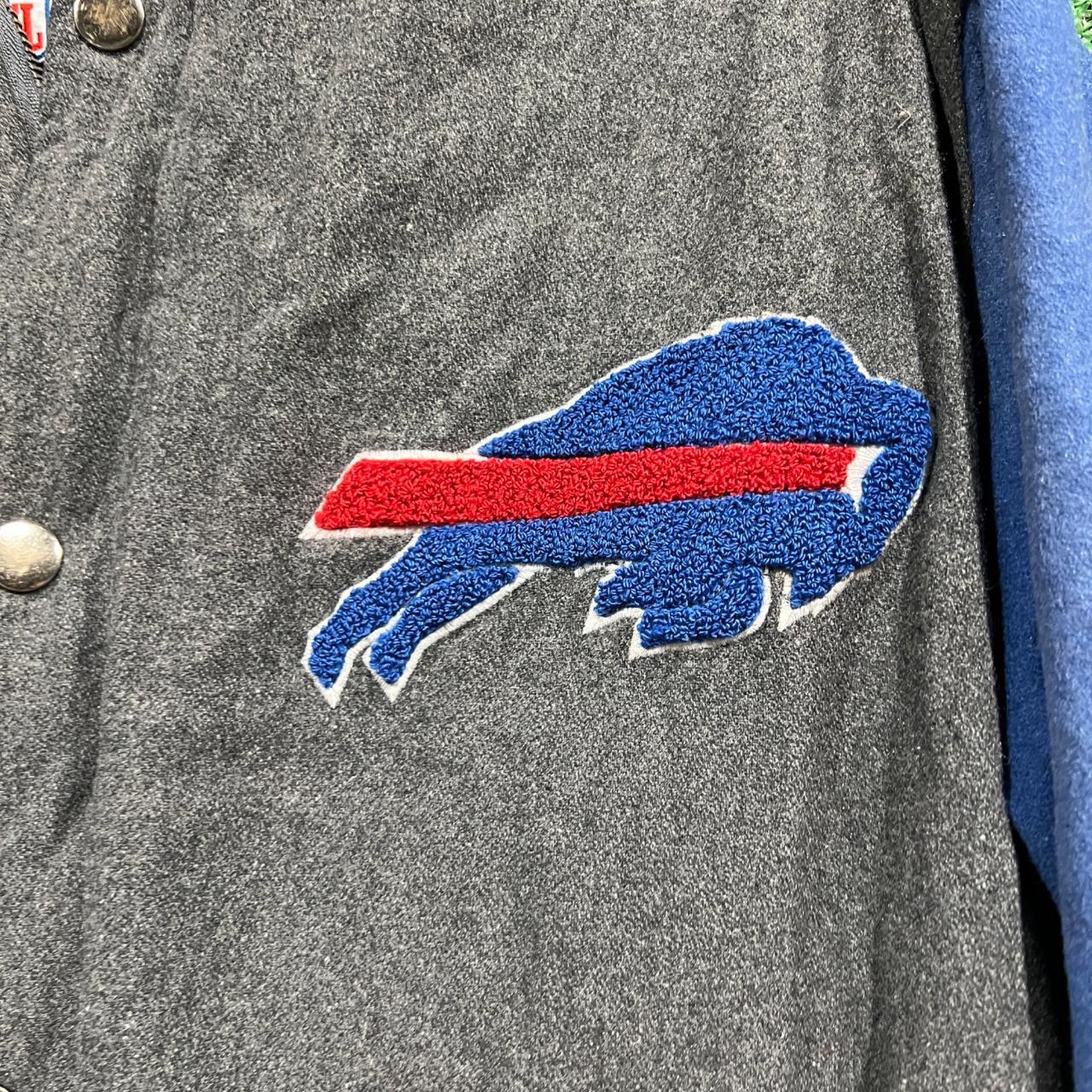 vintage buffalo bills nfl jacket size... - Depop