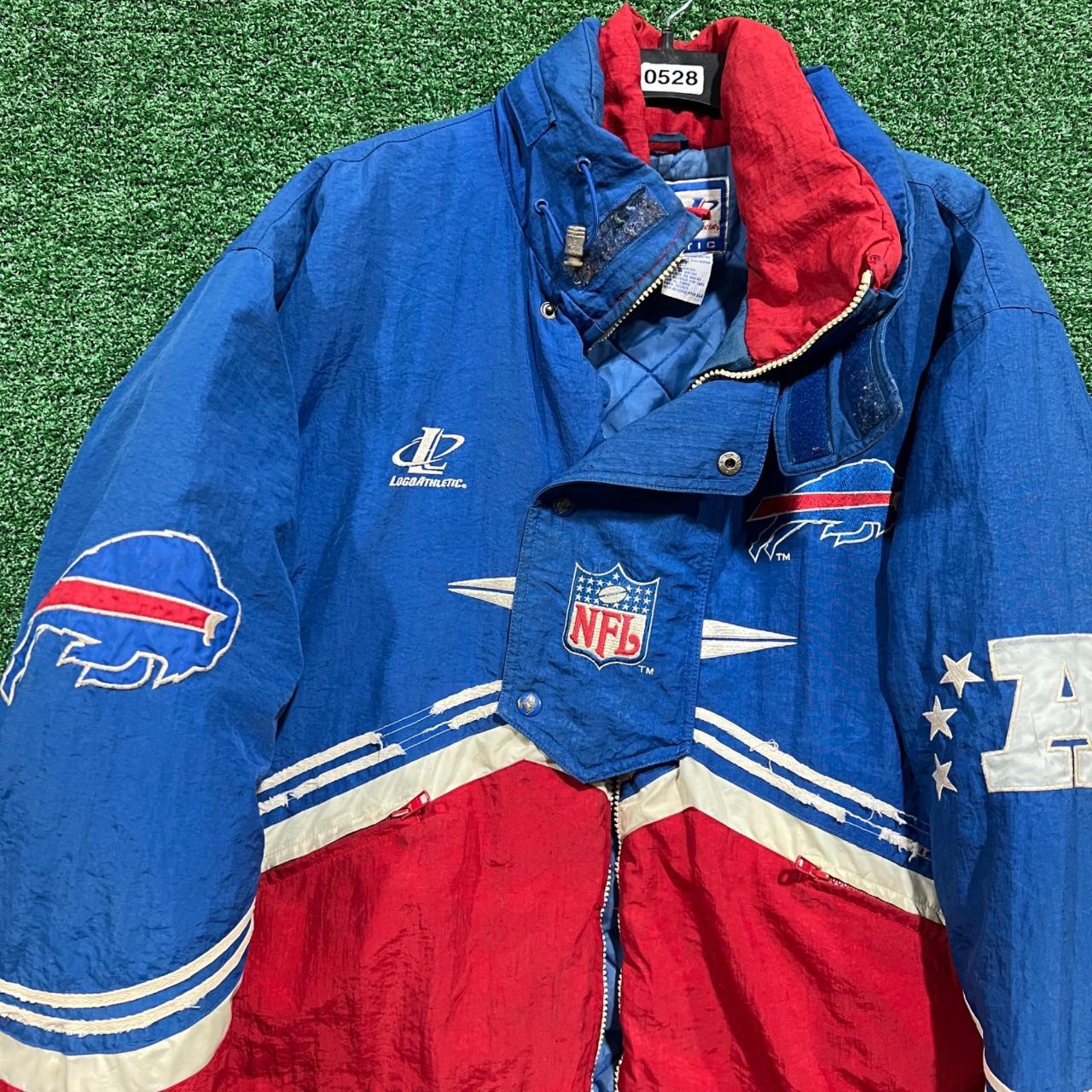 vintage buffalo bills pro line jacket size... - Depop