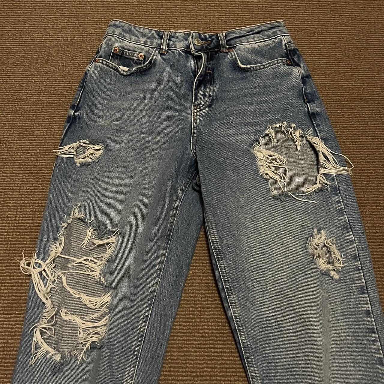 new look tori style ripped jeans size 10 worn but... - Depop
