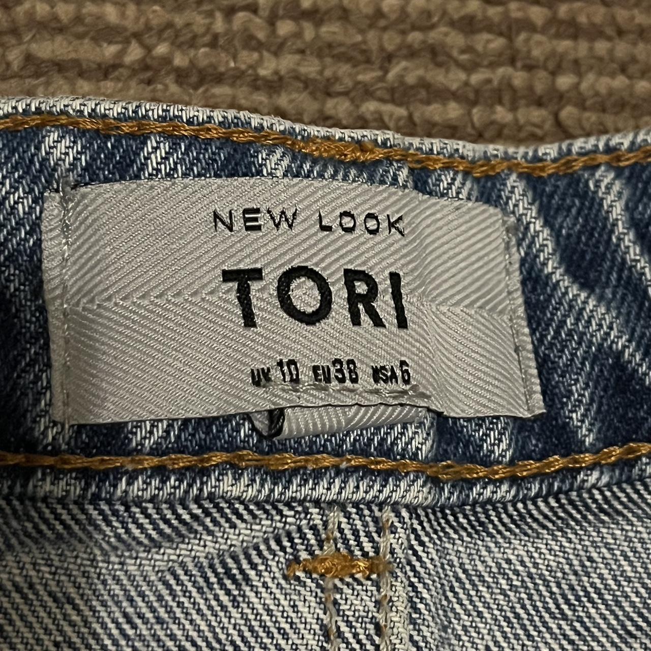 new look tori style ripped jeans size 10 worn but... - Depop