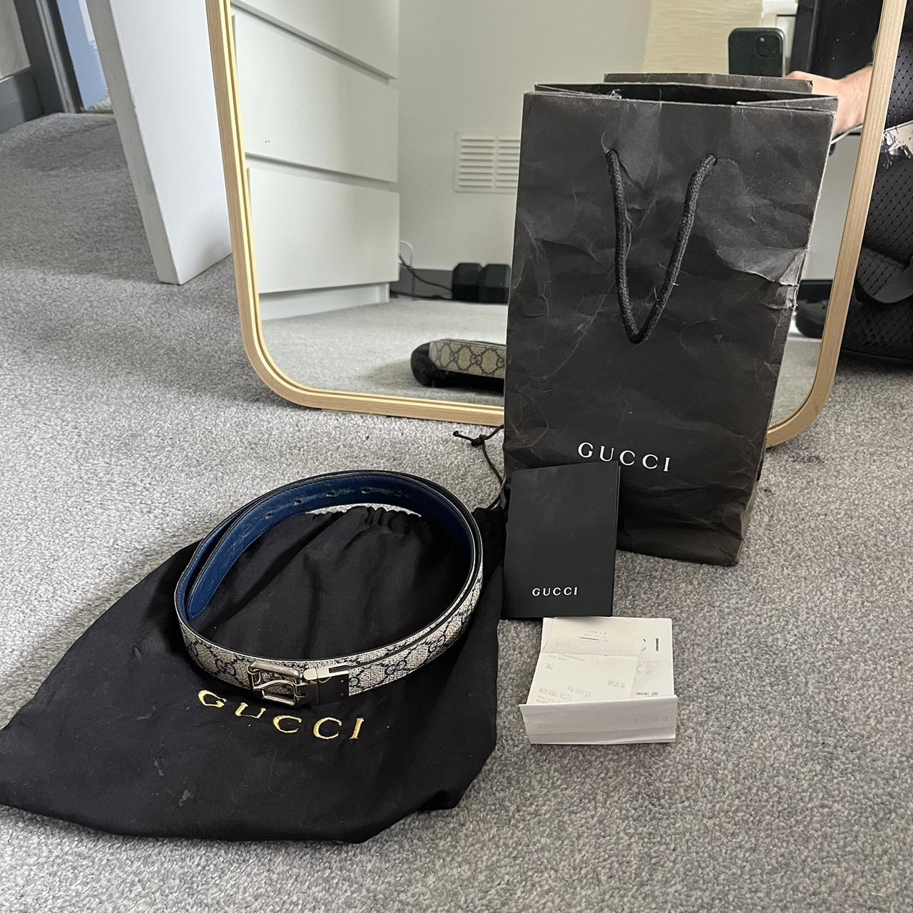 Men’s gucci belt 100% legit with receipts and dust... - Depop