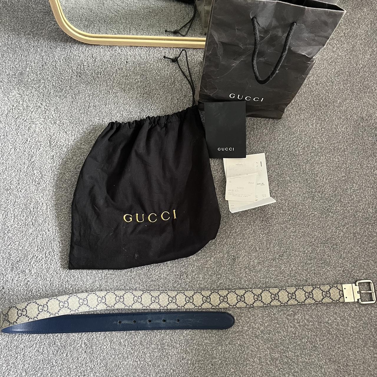 Men’s gucci belt 100% legit with receipts and dust... - Depop
