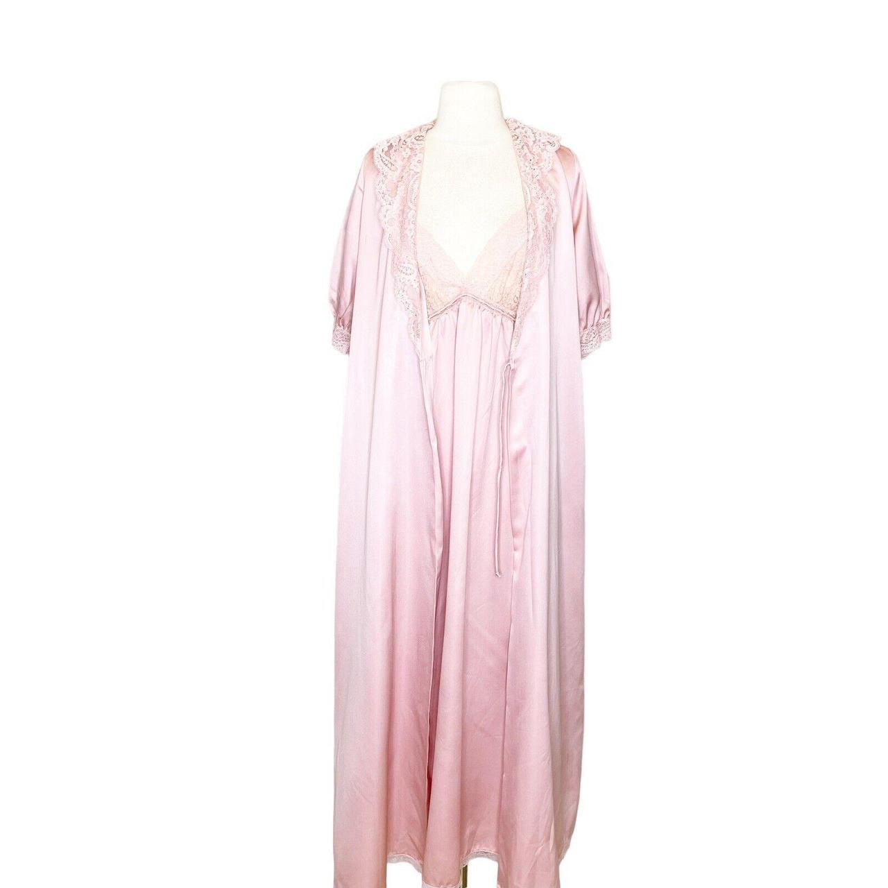 Vintage Christian Dior XS Pink Satin Peignoir Set... - Depop