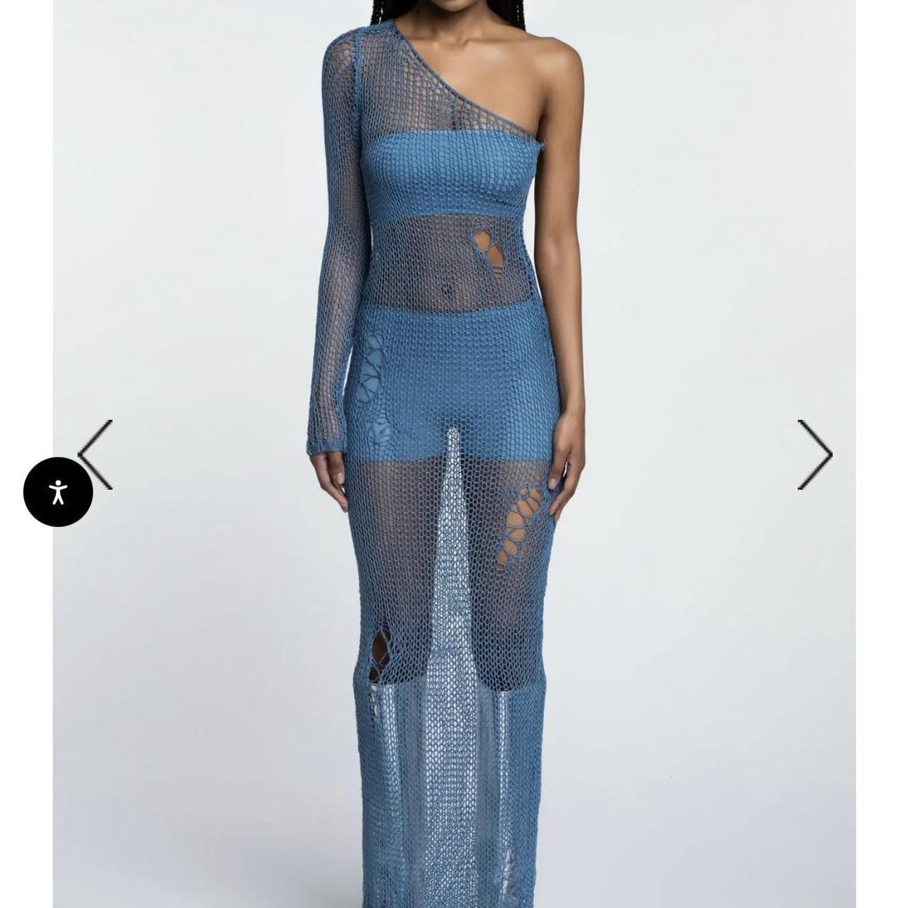 The Kript Women's Blue Dress | Depop