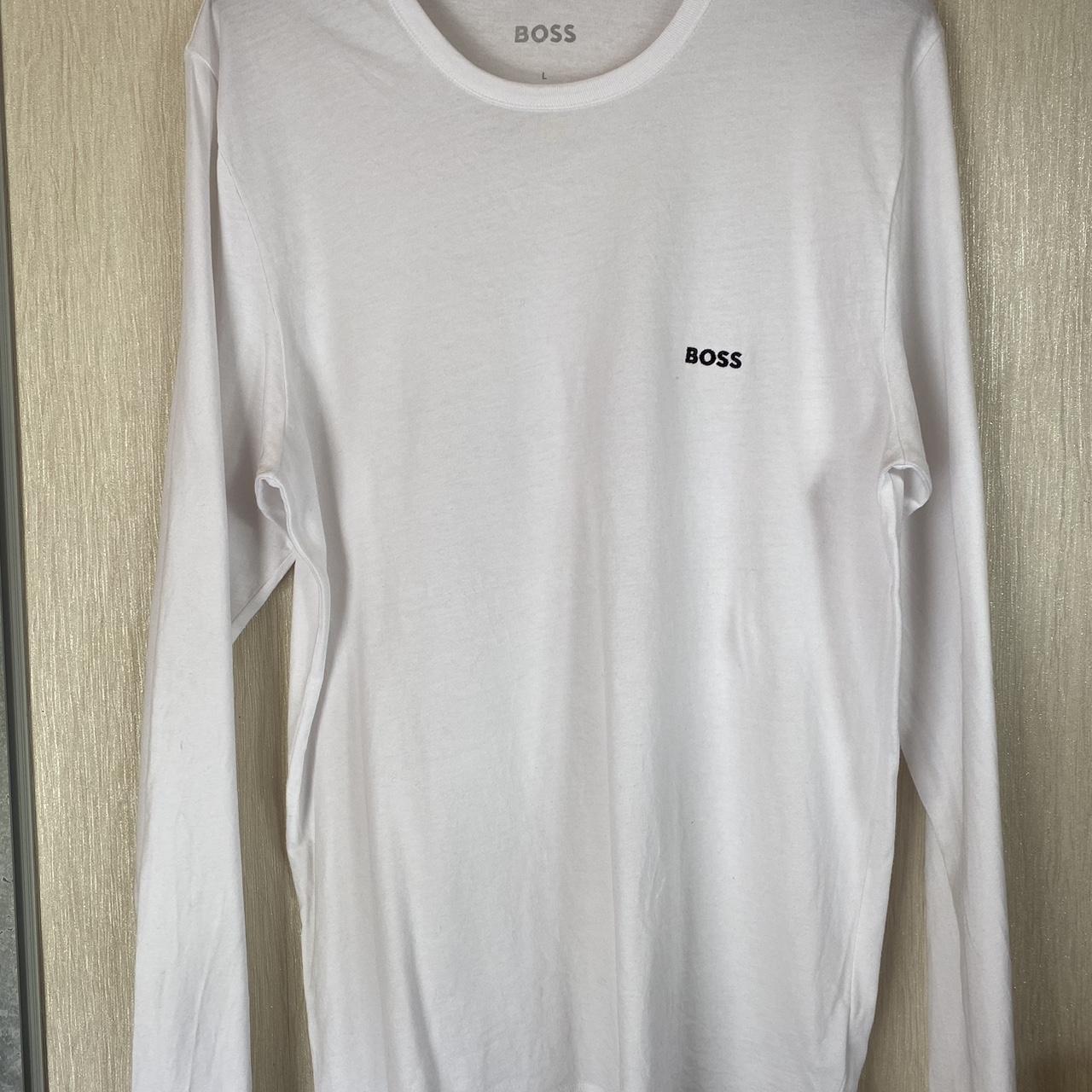 Plain White Hugo Boss Top Perfect condition Never... - Depop