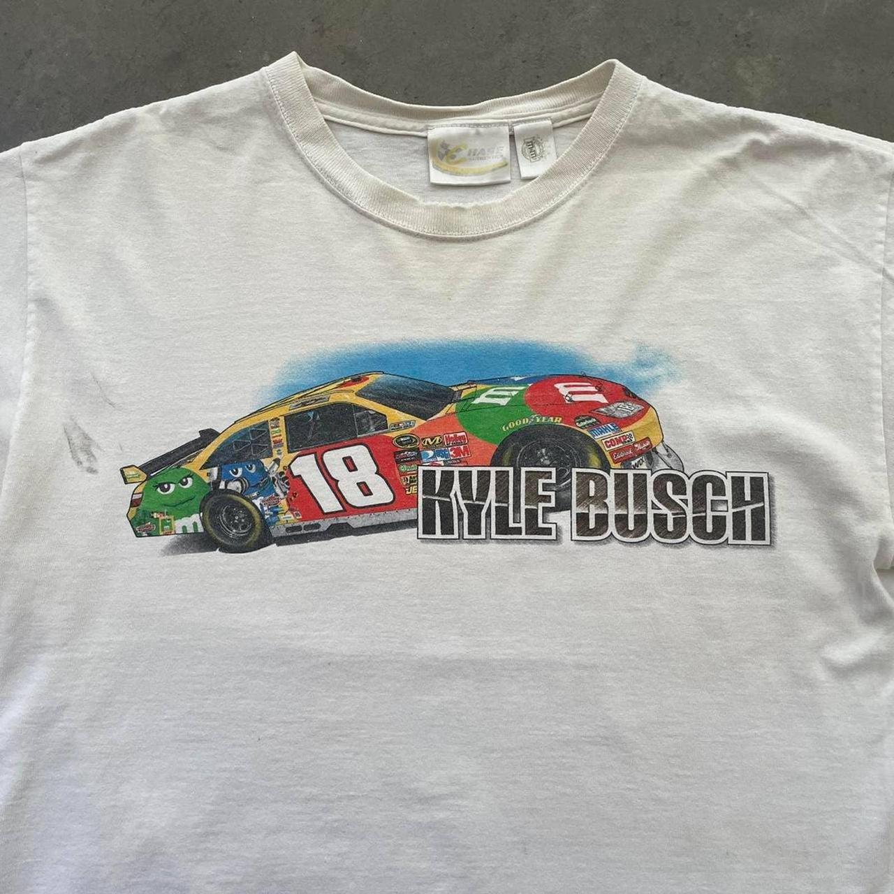 Vintage Kyle Busch M&Ms Nascar T-shirt Size:... - Depop