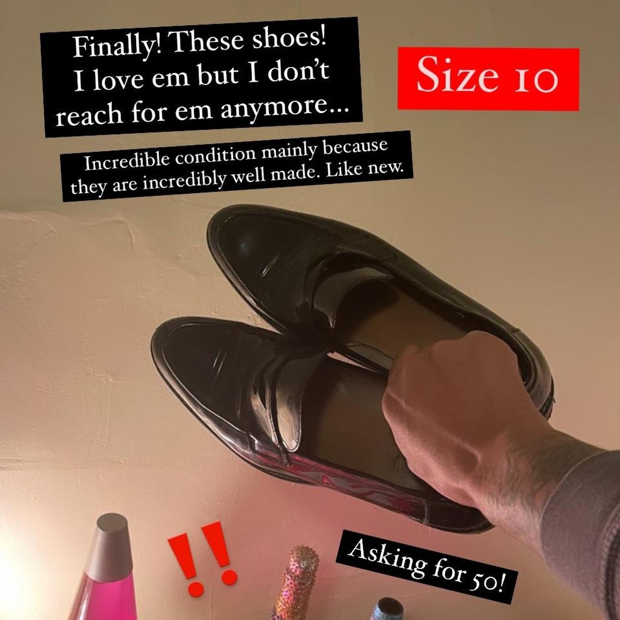 90s Patent leather loafers. Excellent condition. (A... - Depop