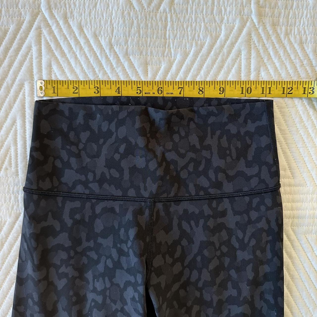 -black leopard lululemon leggings -full length... - Depop