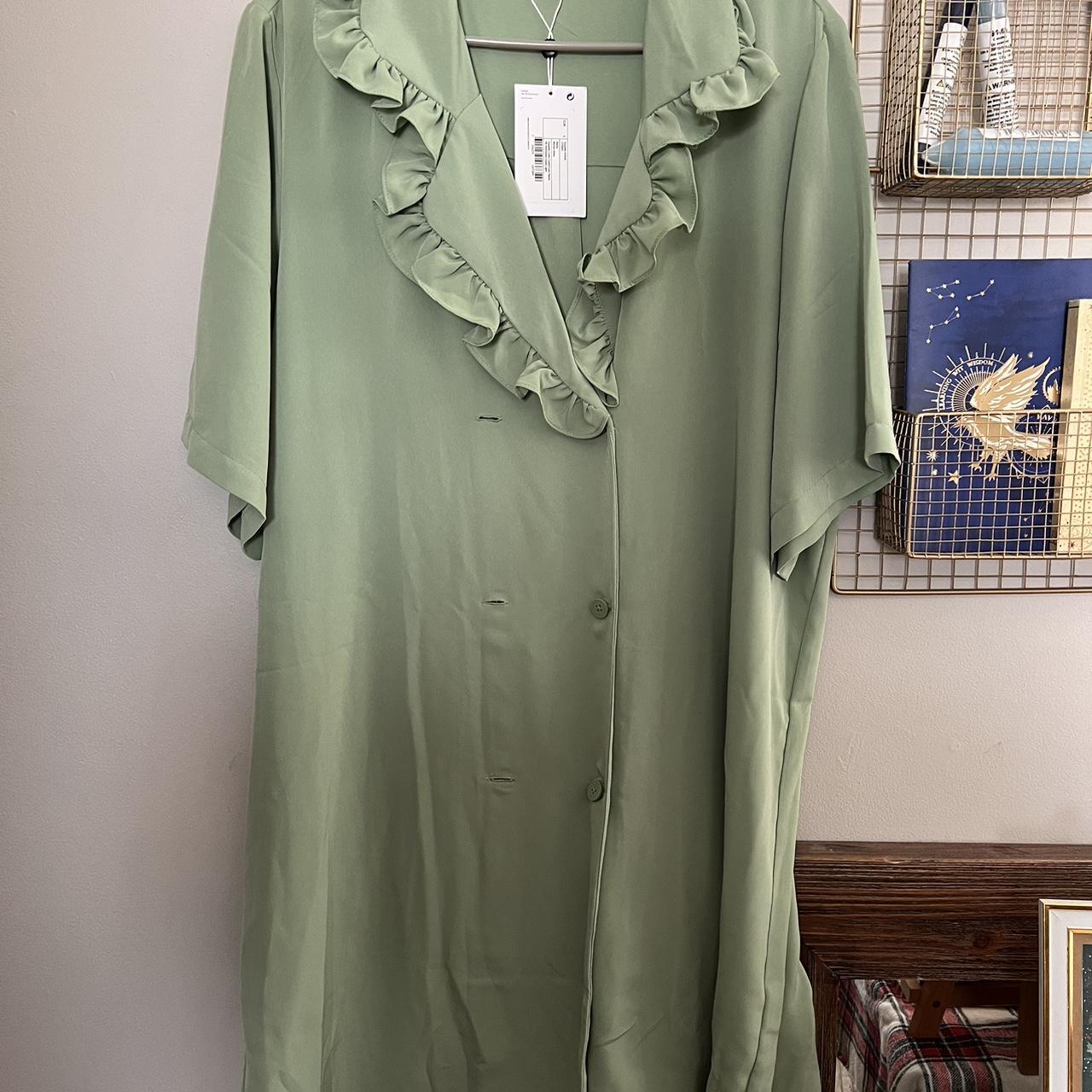 Monki Women's Green Dress | Depop