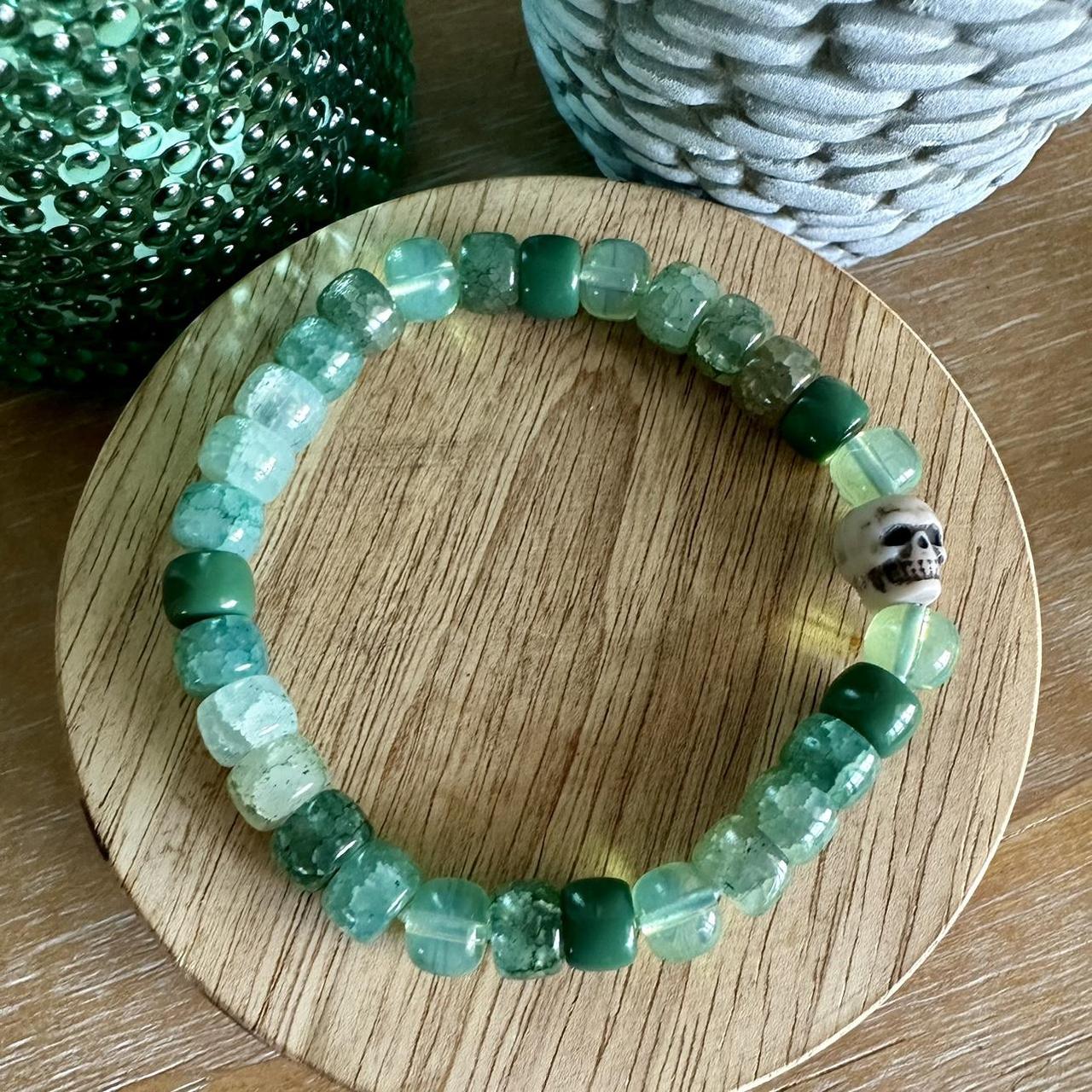 Lost Lands inspired kandi bracelet with glass beads.... | Depop