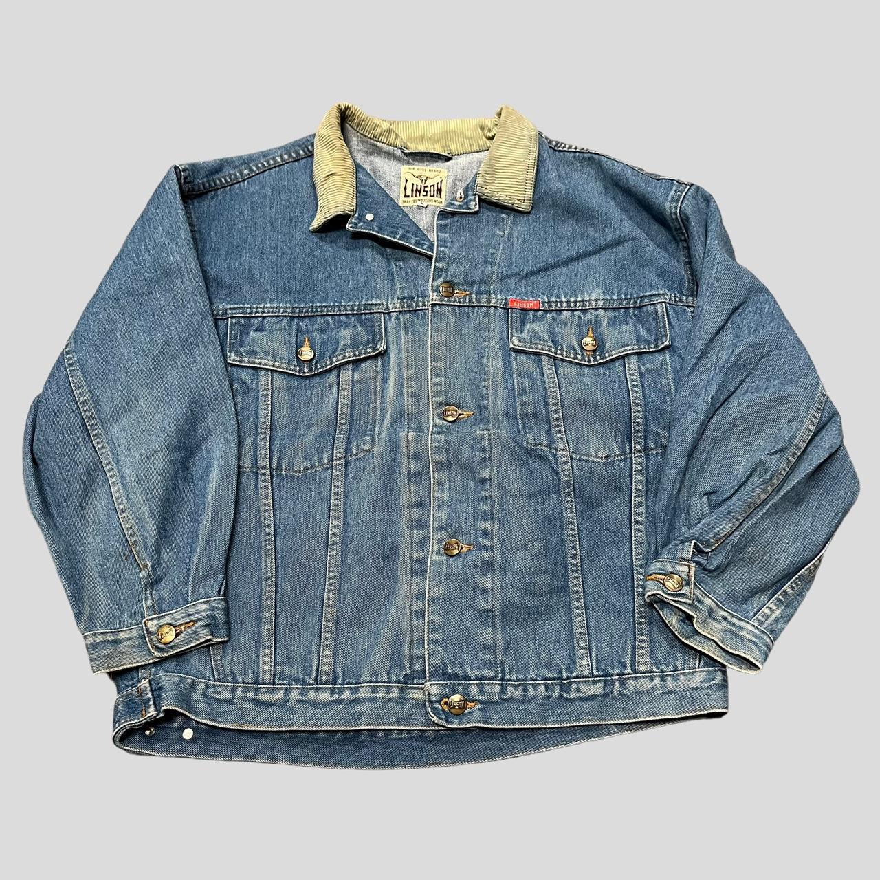 Reworked Denim AC/DC Jacket Size XL BOXY - Depop