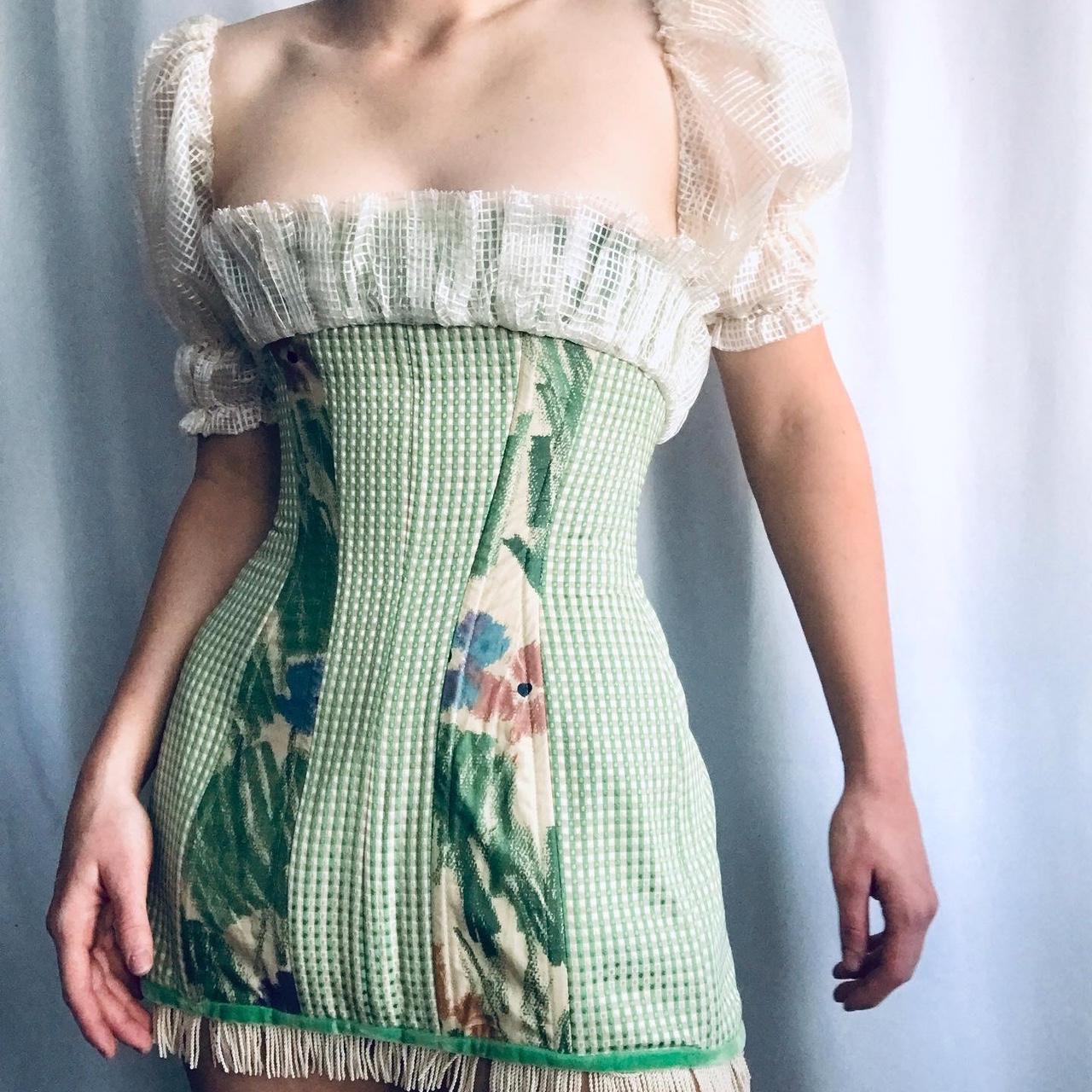 Handmade to order upcycled deadstock corset... - Depop