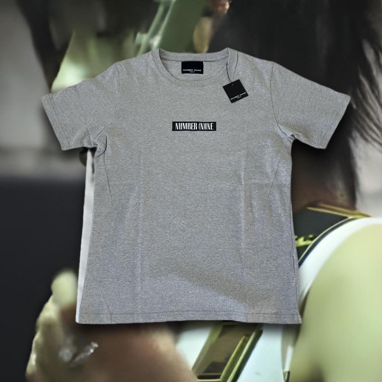 Number (N)ine Men's Grey and Black T-shirt | Depop