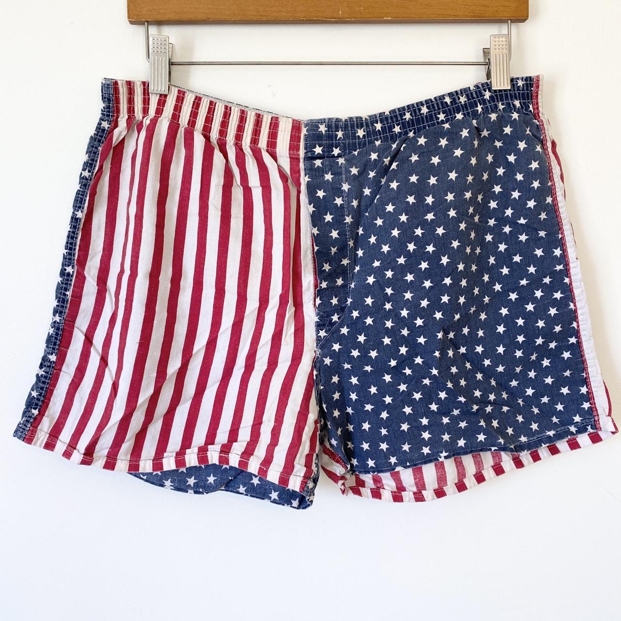 90’s vintage american flag boxer shorts no tags,... - Depop