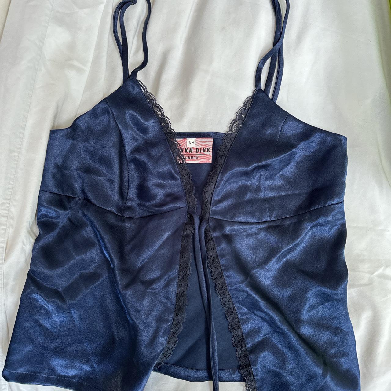 Minka Dink Navy Top XS - Depop
