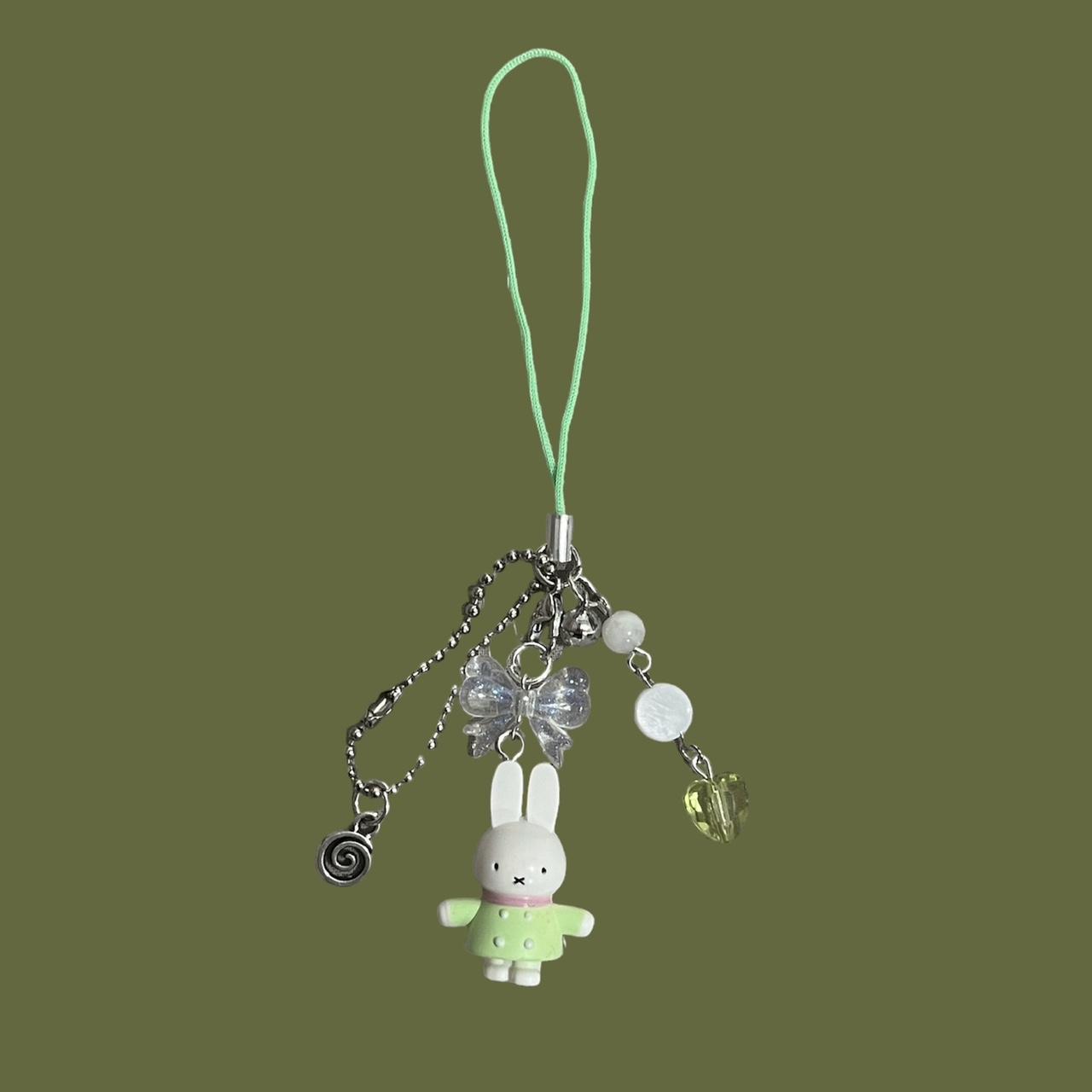 lime green matcha miffy phone charm vintage miffy... - Depop