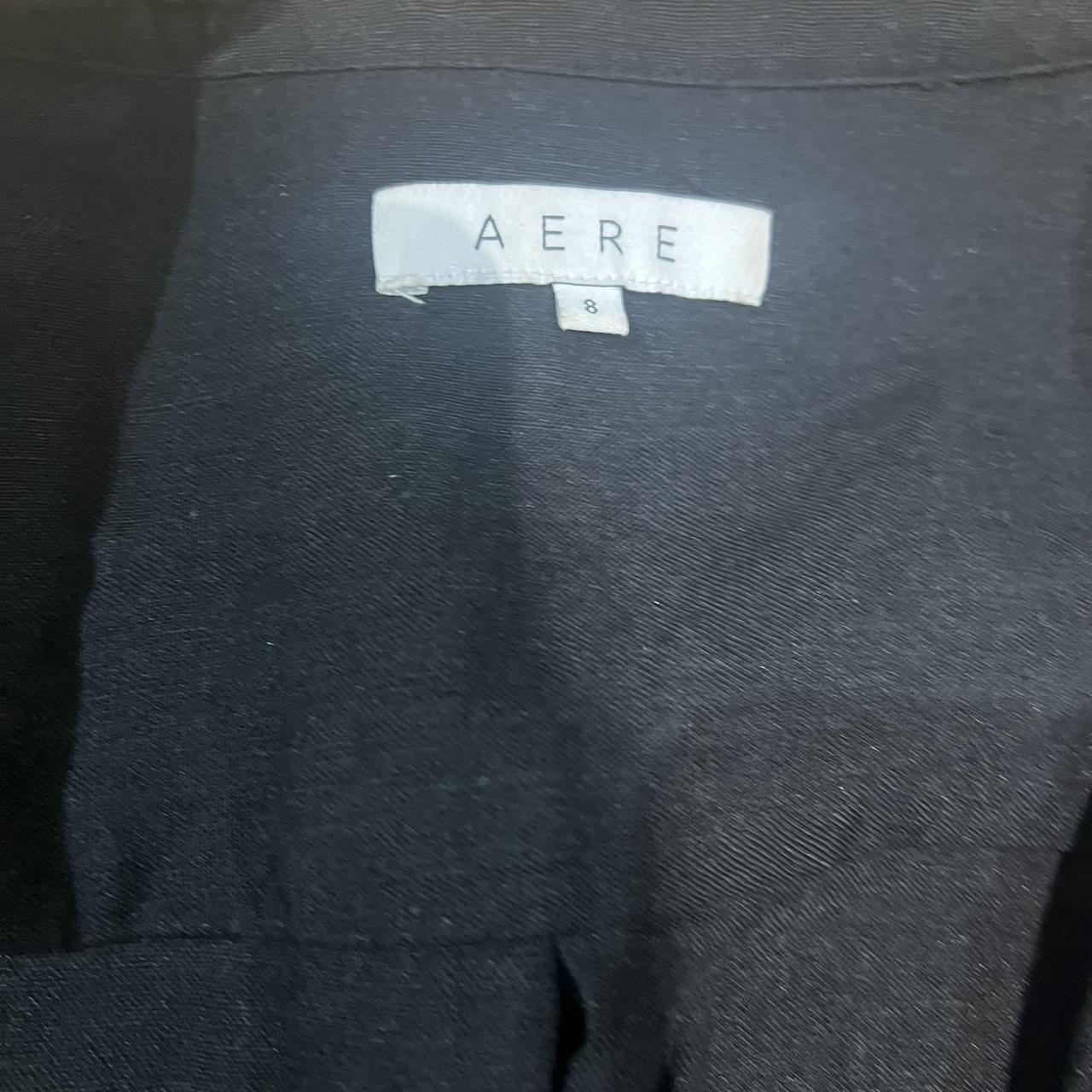 Aere Essential Linen Relaxed Shirt in black, size 8.... - Depop