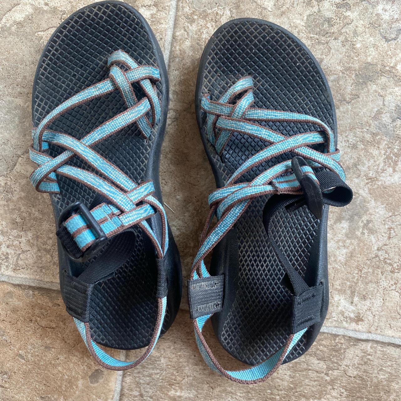 Blue chacos size 8! - Depop