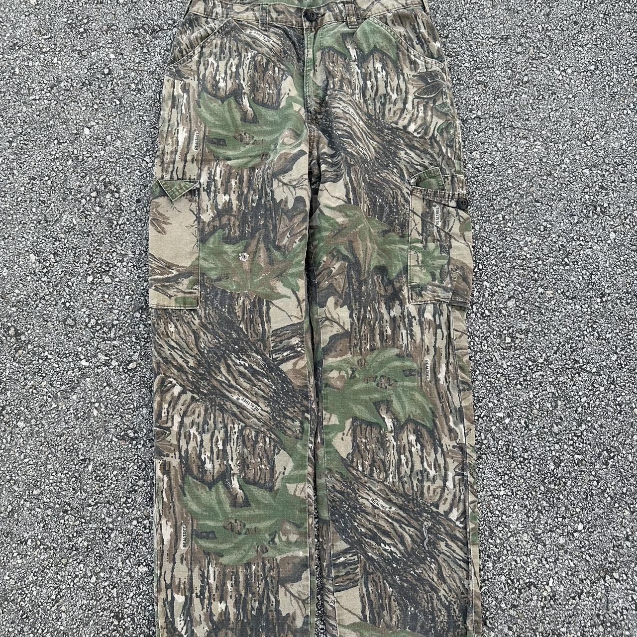 VINTAGE 90s BAGGY REAL TREE CAMO WIDE LEG PANTS... - Depop