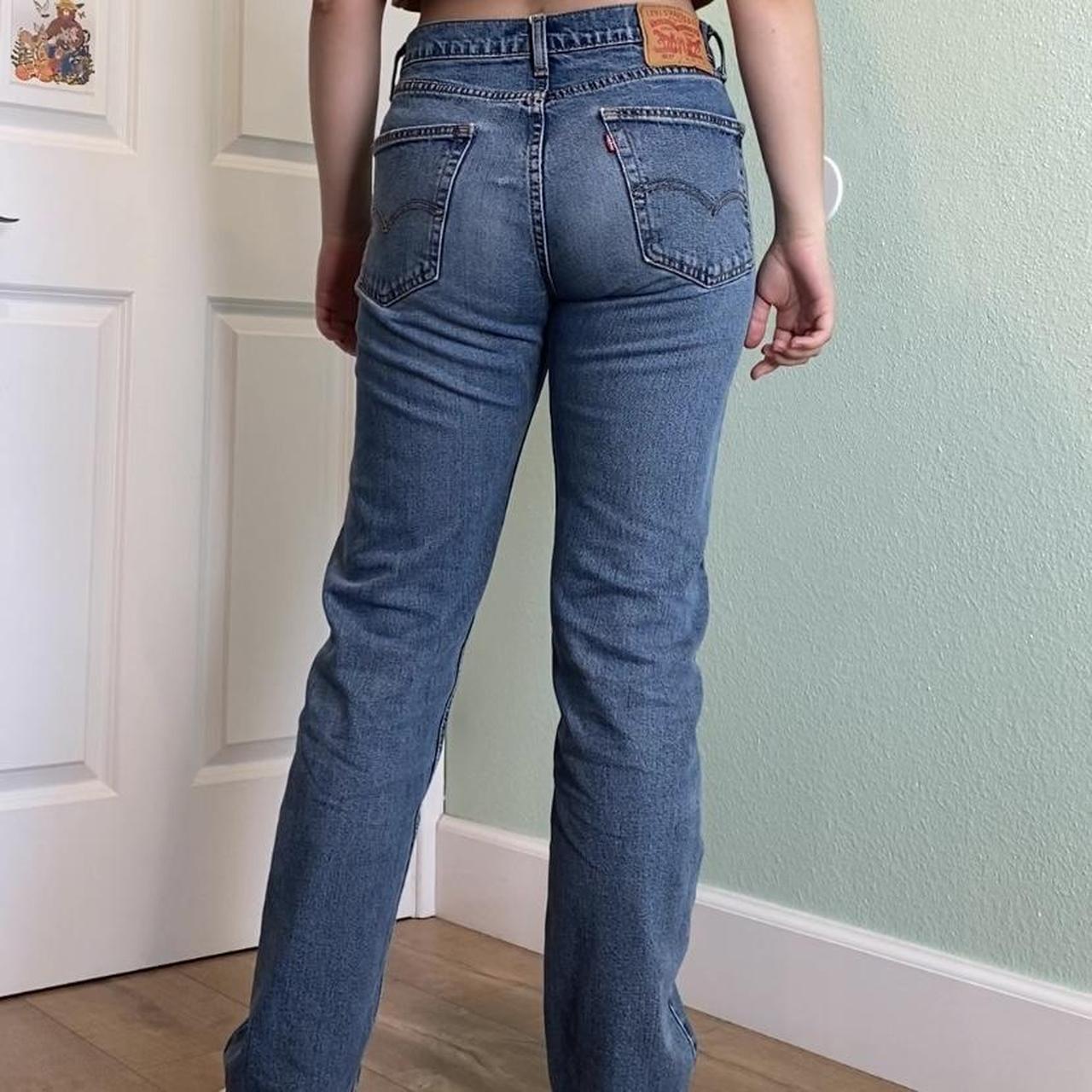 levi 505 dark wash jeans W30 L32 discolored from... | Depop