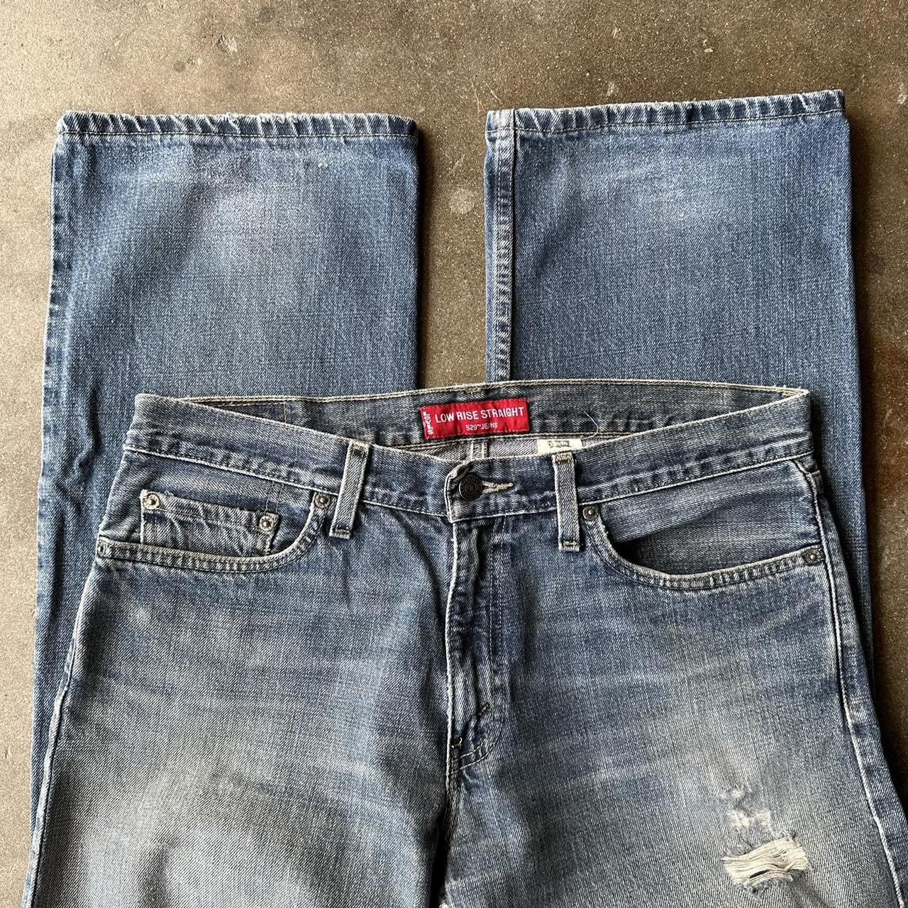 Vintage 90’s Levi’s 529 Low Rise Straight Distressed... - Depop