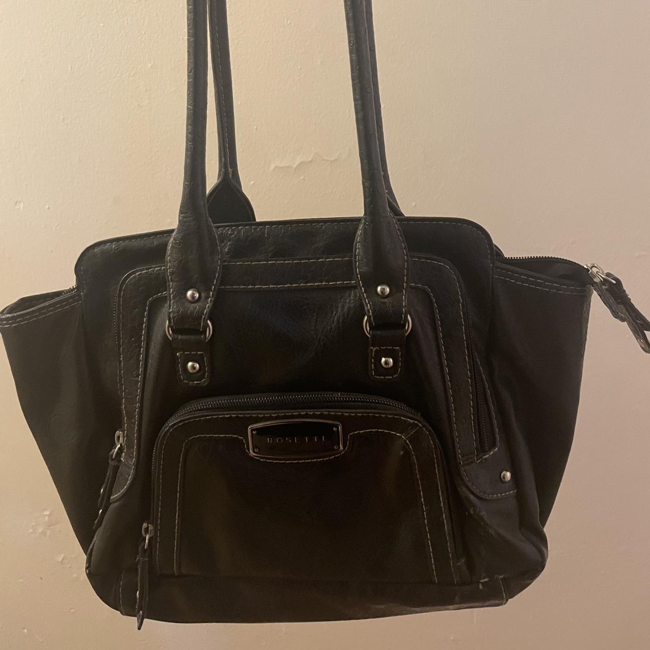 Black Shoulder Leather Bag Rosetti Very cute pre... - Depop