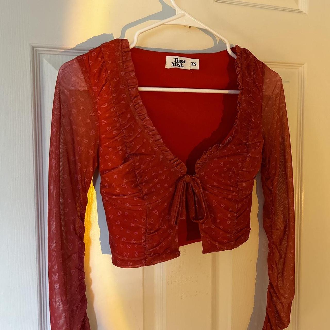 adorable ruffled Tiger Mist top. so flattering with... - Depop