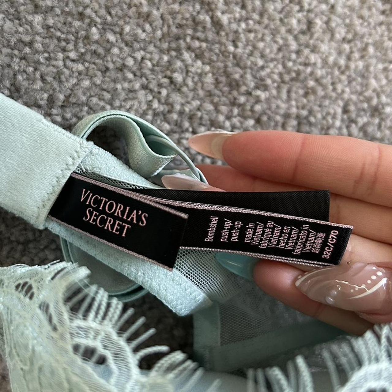 Victoria's secret bombshell bra prettiest mint... - Depop