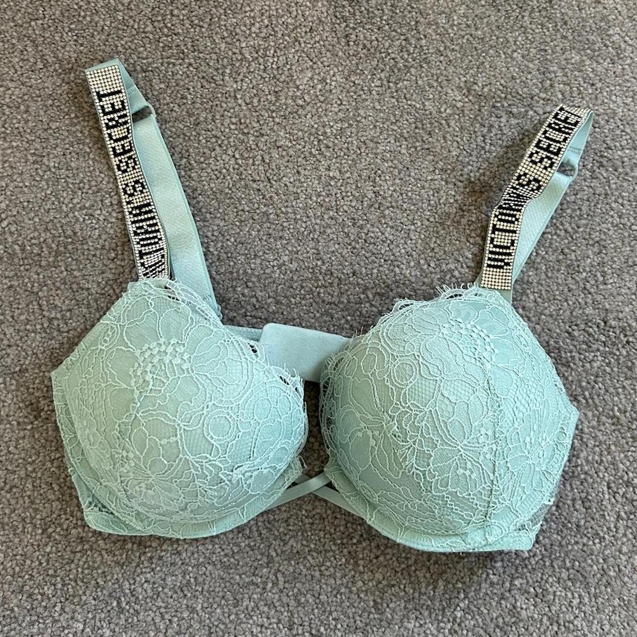 Victoria's secret bombshell bra prettiest mint... - Depop