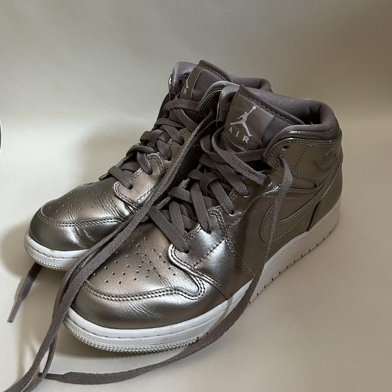" Air Jordan 1 Mid SE 'Sepia Stone' " Stone metallic... - Depop