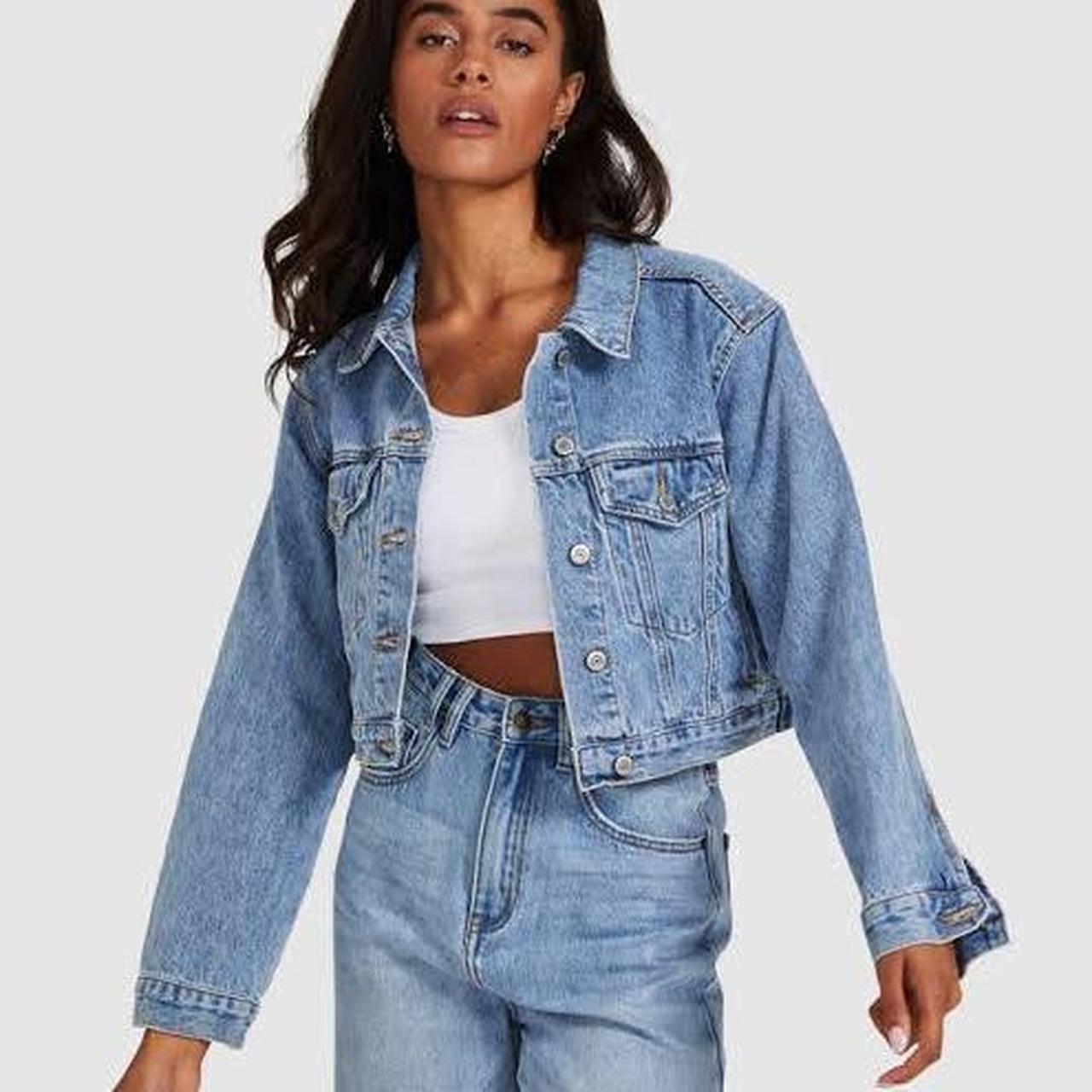 Insight denim crop jacket. 100% cotton. In perfect... - Depop
