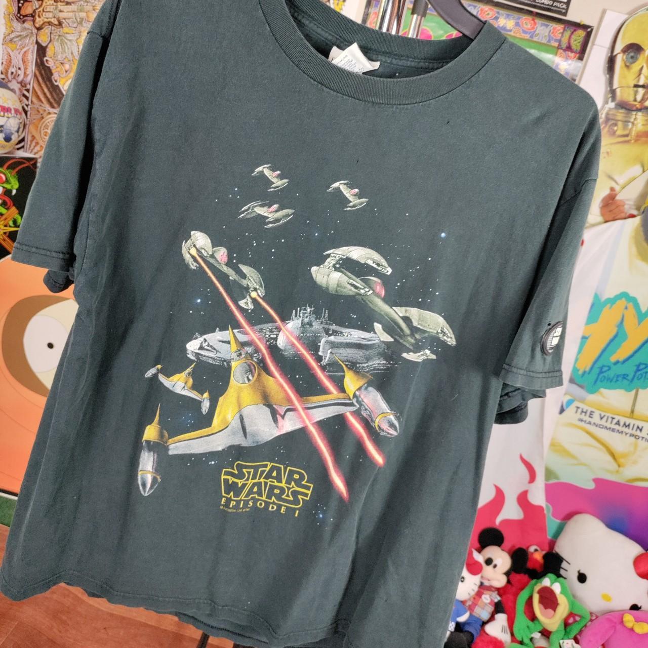 Vtg naboo phantom menace shirt xl pinholes etc... - Depop