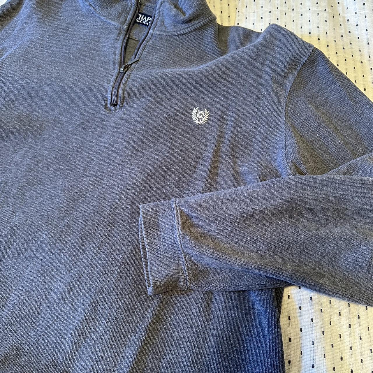 Chaps by Ralph Lauren - Charcoal Grey 3/4 Zip fleece... - Depop
