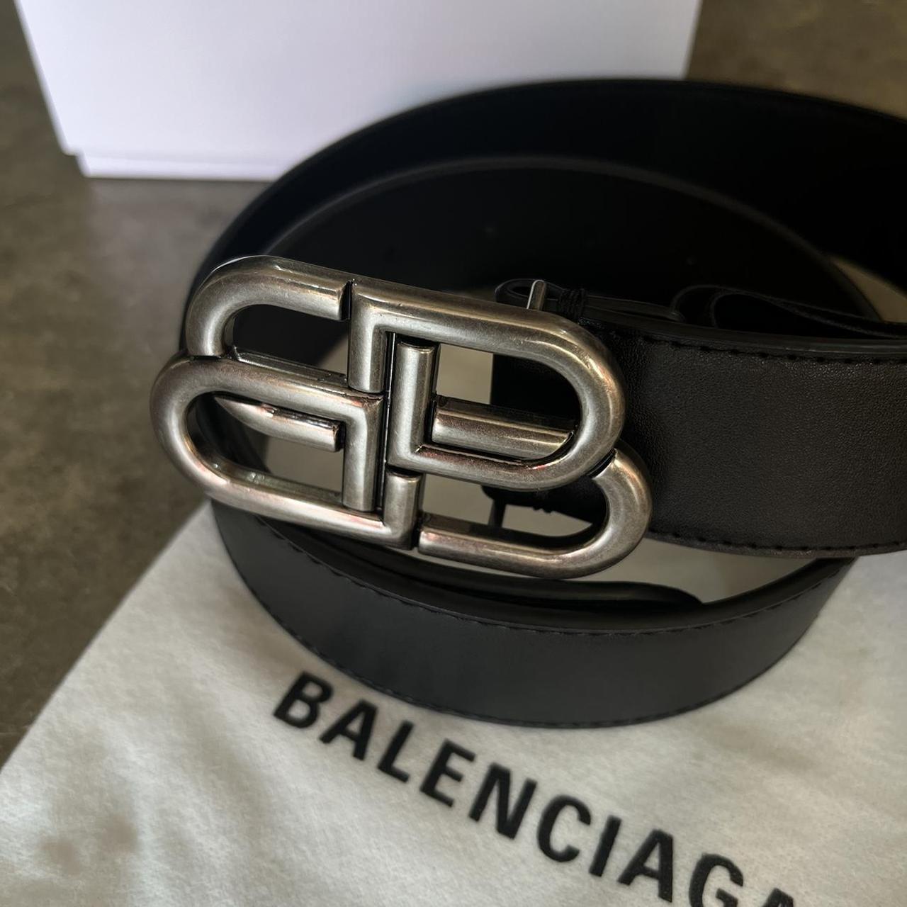 Balenciaga double BB belt Comes with box and dust... - Depop