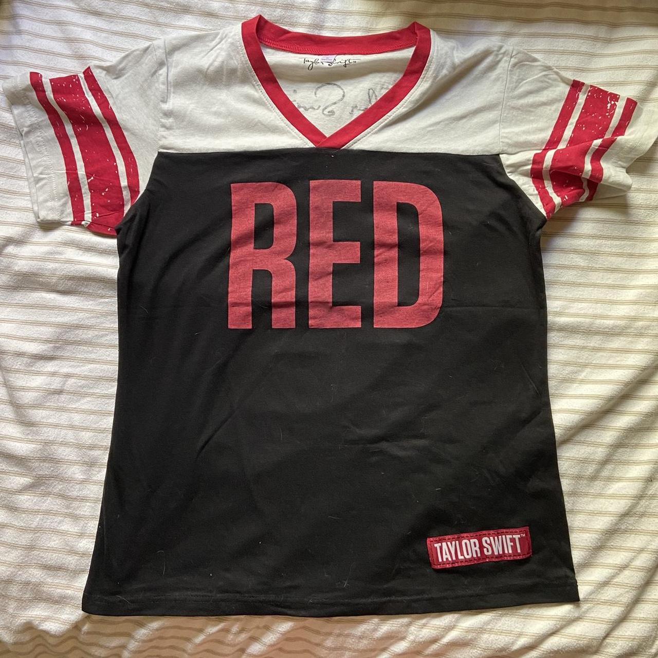 taylor swift red merch! listed as large but fits... - Depop