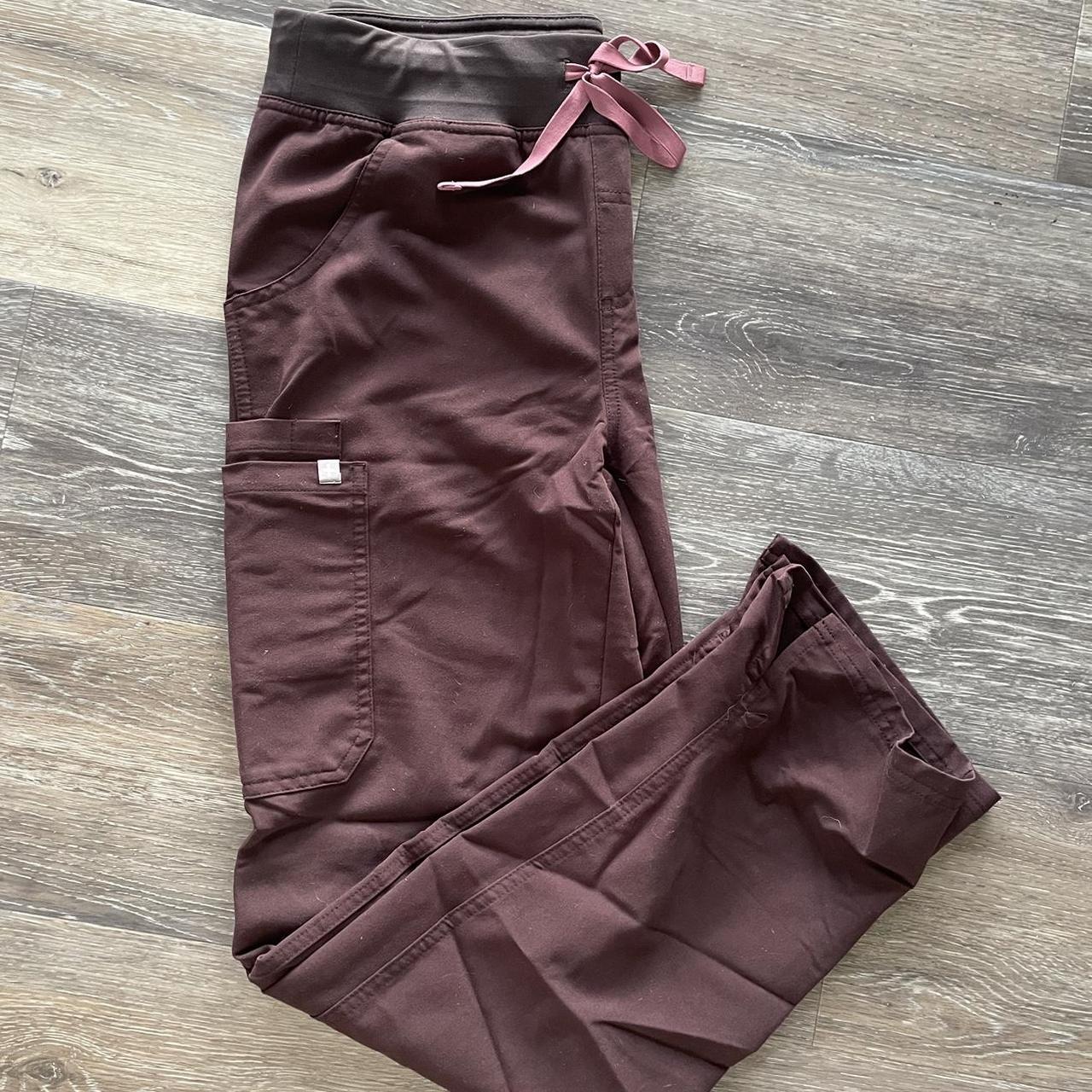 Fig scrub pant in kade cargo style Espresso color... - Depop